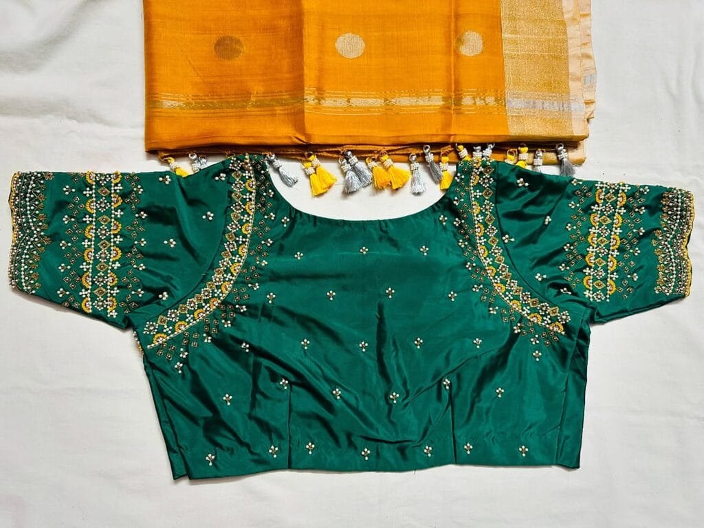 Kardhana With Beads Maggam Work - Bhanu Silks
